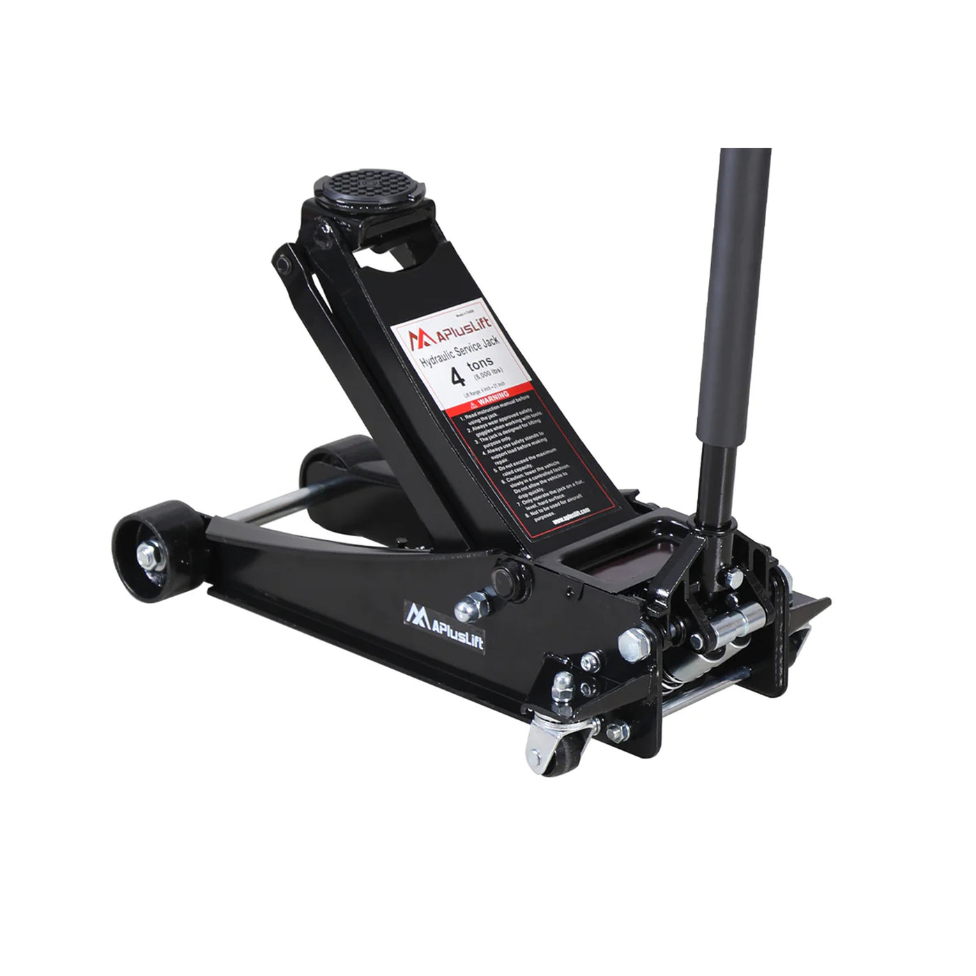 APlus FE400B 4 Ton Lower profile Steel Racing Floor Jack with Dual Pis ...