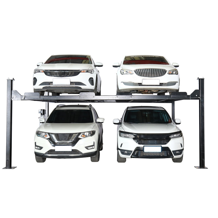 APlusLift 9,000LB 4-Post Double Deck Parking Storage Car Lift - HW-9KD ...