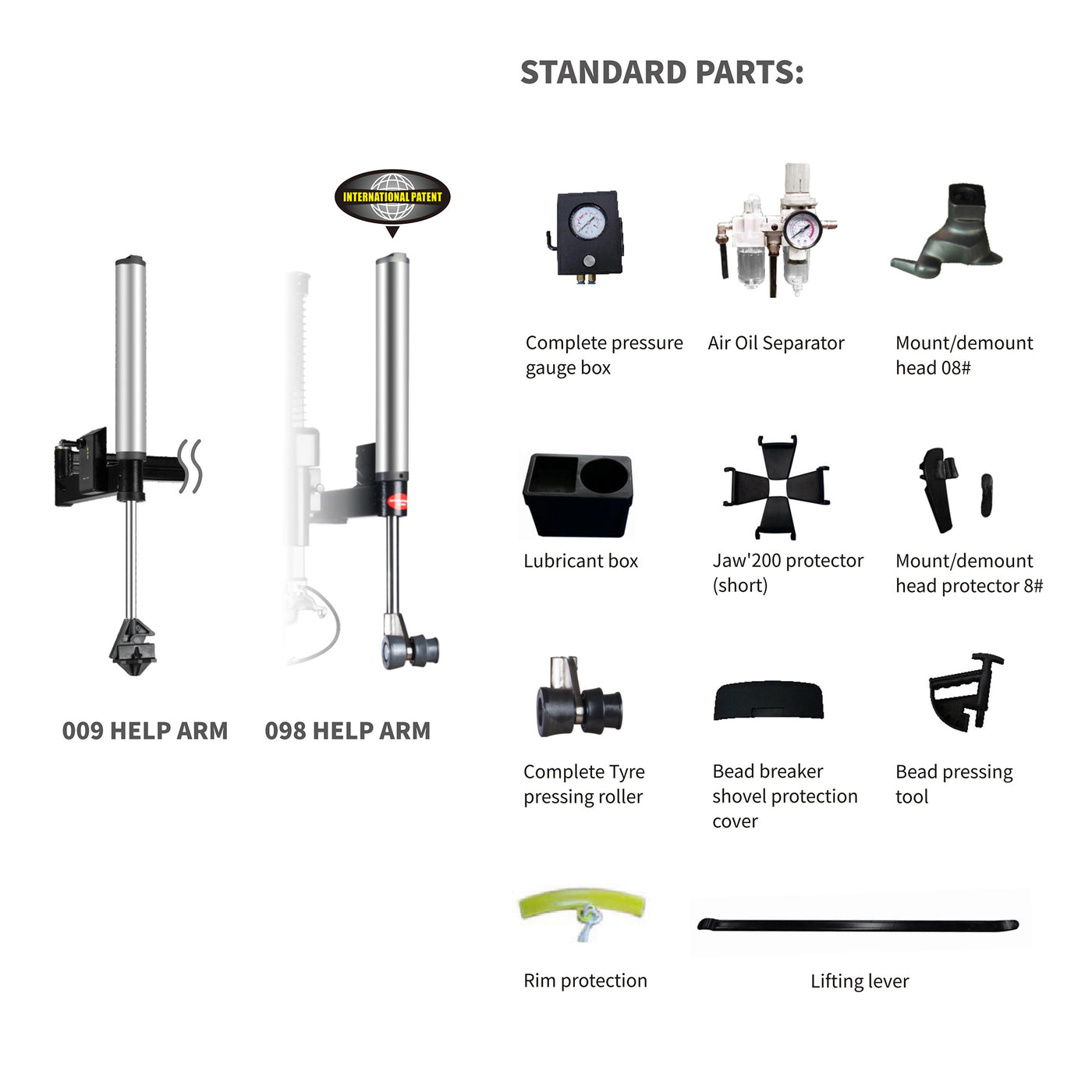 APlusLift THA-28 Semi-Automatic Swing Arm 009+ 098 Help Arms Tire Chan ...